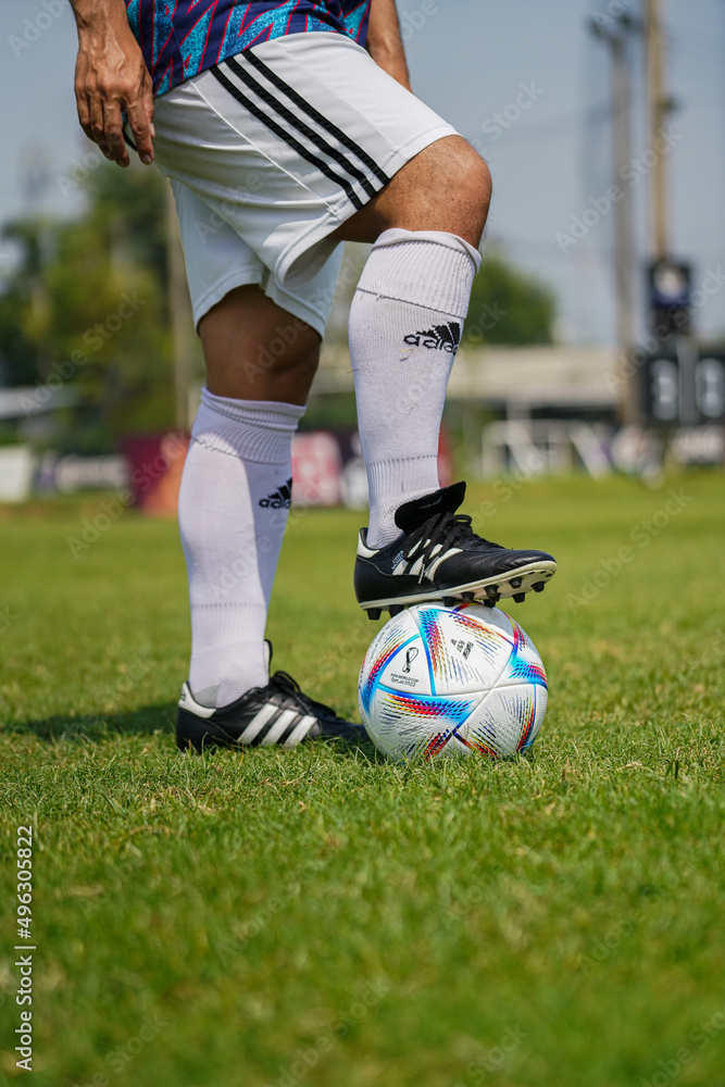 Thailand - April 2022 : Adidas launch the official match ball for Qatar ...