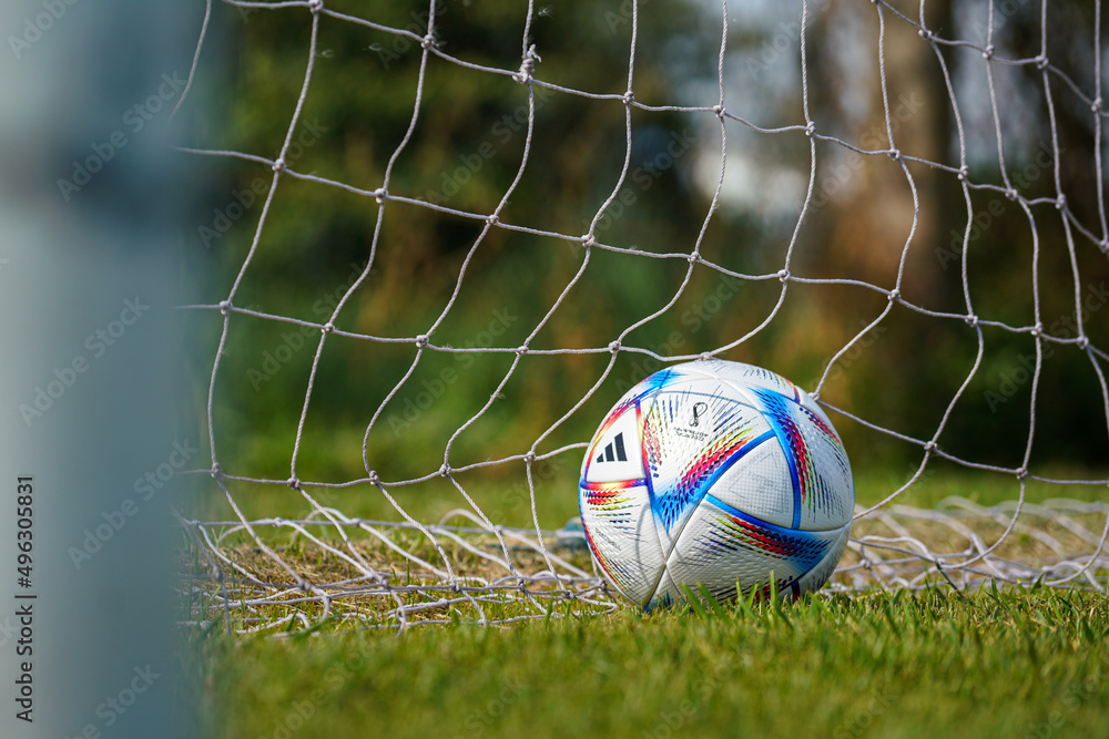 Thailand - April 2022 : Adidas launch the official match ball for Qatar ...