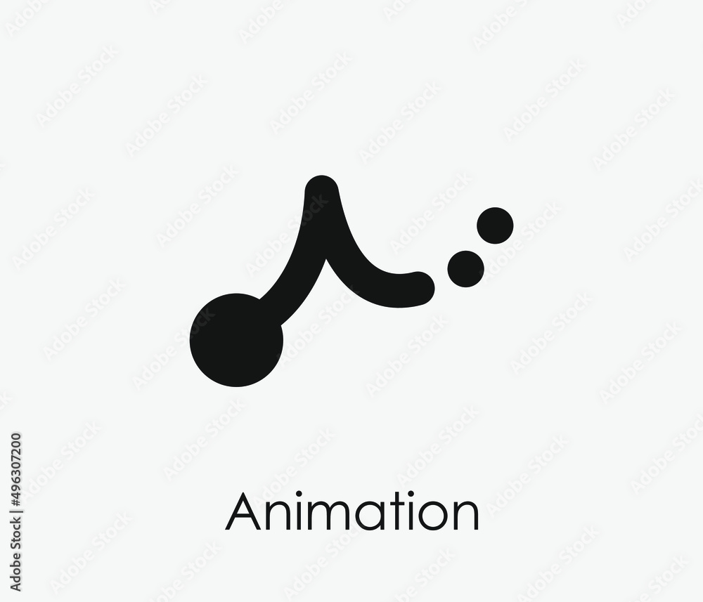 Animation vector icon. Editable stroke. Symbol in Line Art Style for ...
