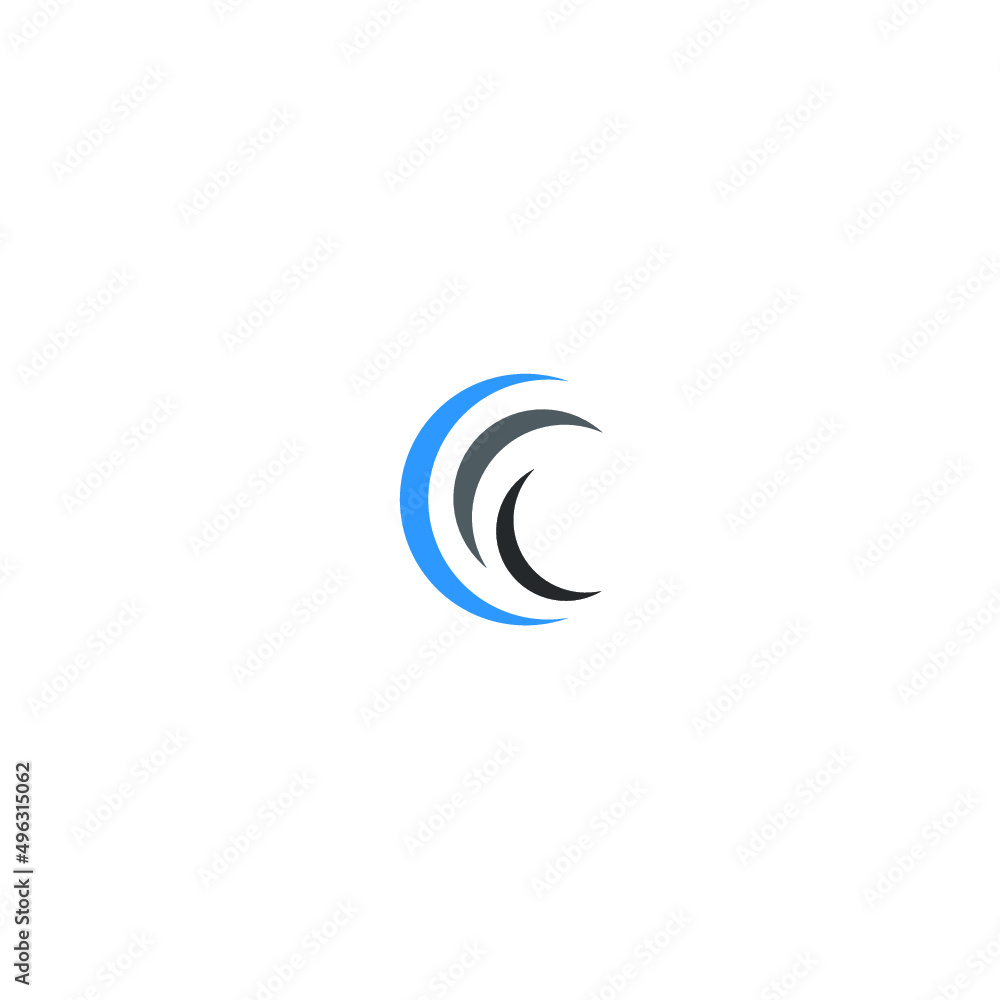 ccc symbol wave logo vector Stock Vector | Adobe Stock