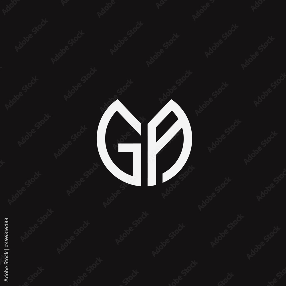 Initial letter GA logo concept design Stock Vector | Adobe Stock