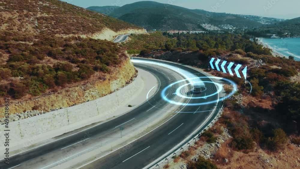 Self-driving autonomous vehicle direction change warning system ...