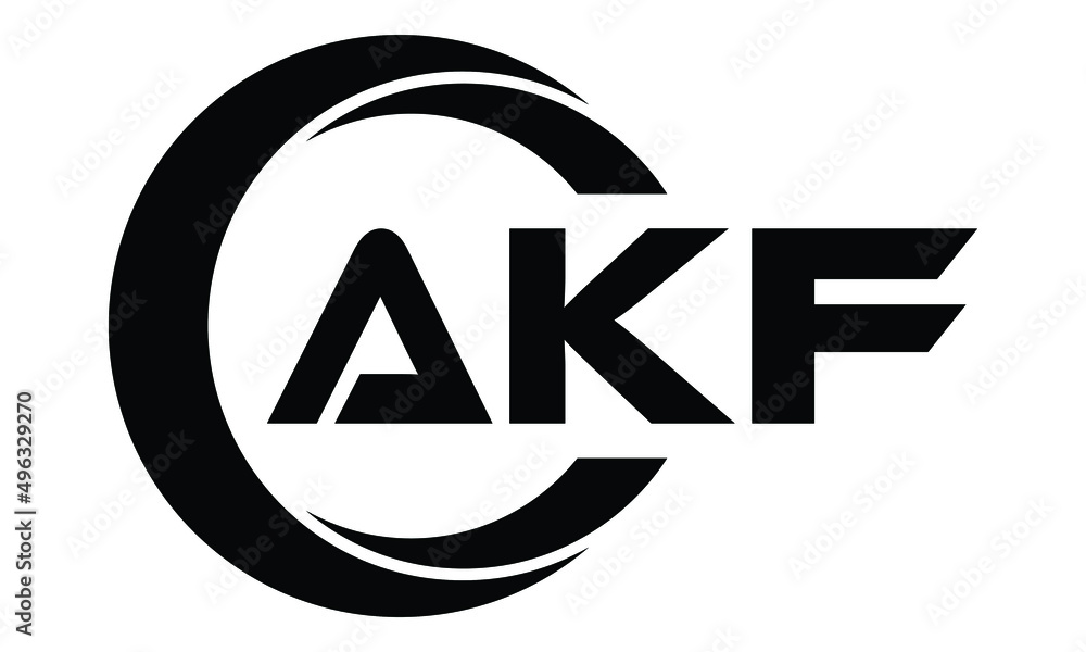 AKF swoosh logo design vector template | monogram logo | abstract logo ...