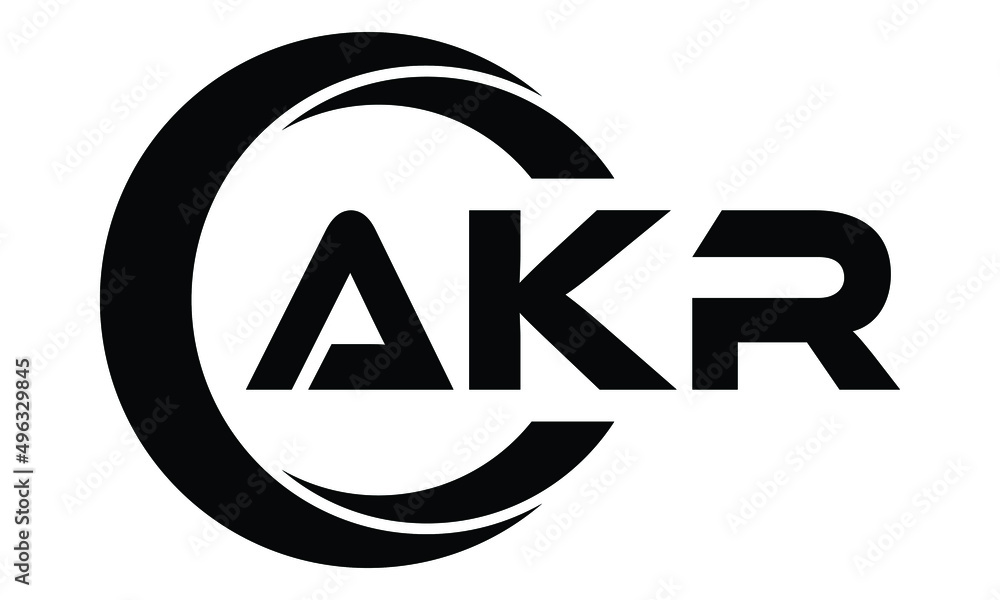 AKR swoosh logo design vector template | monogram logo | abstract logo ...