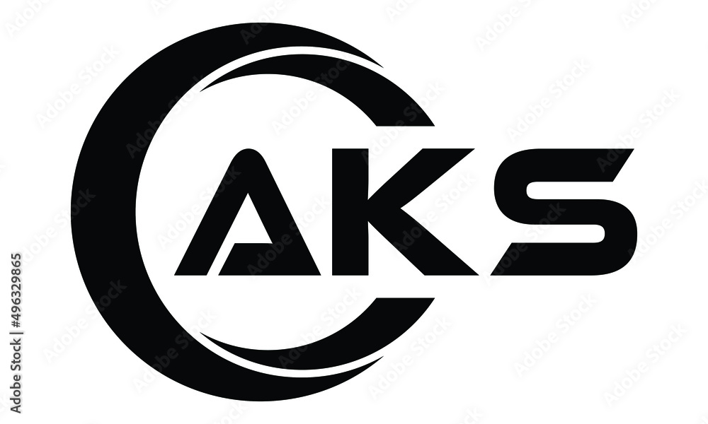 AKS swoosh logo design vector template | monogram logo | abstract logo ...