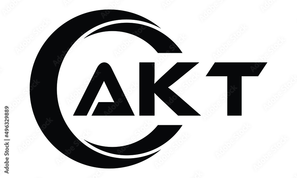 AKT swoosh logo design vector template | monogram logo | abstract logo ...