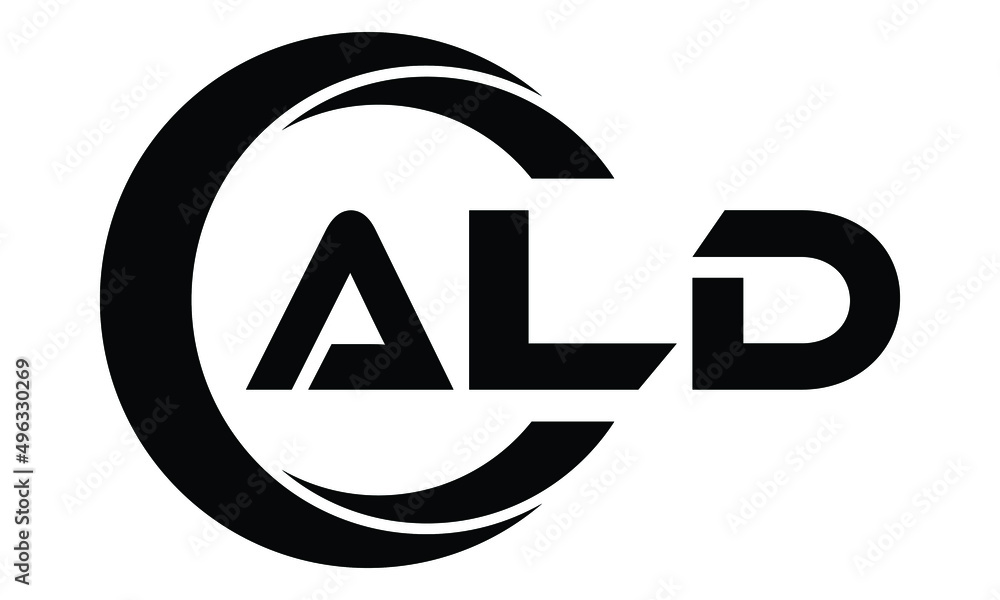 ALD swoosh logo design vector template | monogram logo | abstract logo ...