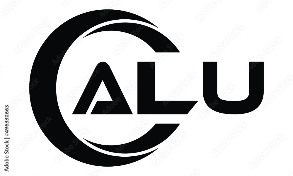 ALU swoosh logo design vector template | monogram logo | abstract logo ...