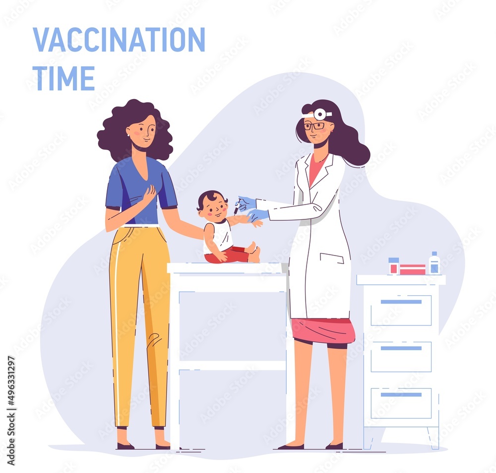 Family vaccination concept for immunity health. Healthcare, medical ...
