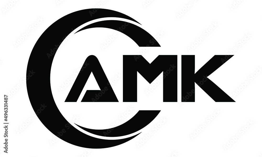 AMK swoosh logo design vector template | monogram logo | abstract logo ...