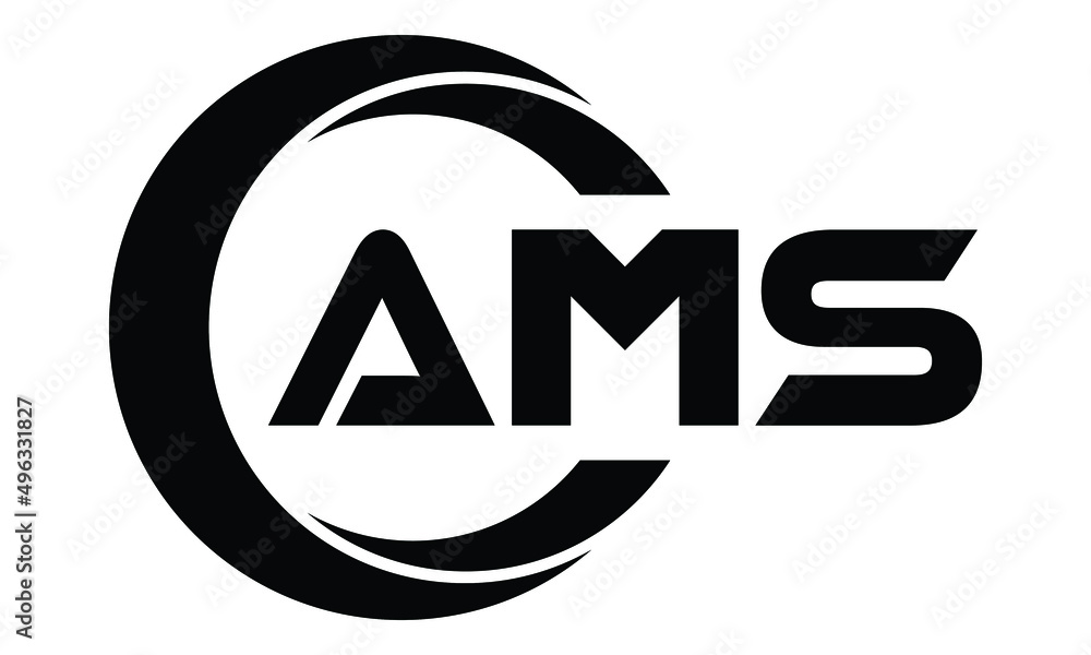 AMS swoosh logo design vector template | monogram logo | abstract logo ...