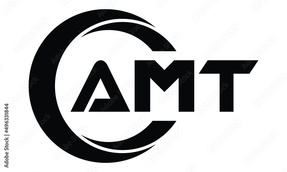 AMT swoosh logo design vector template | monogram logo | abstract logo ...