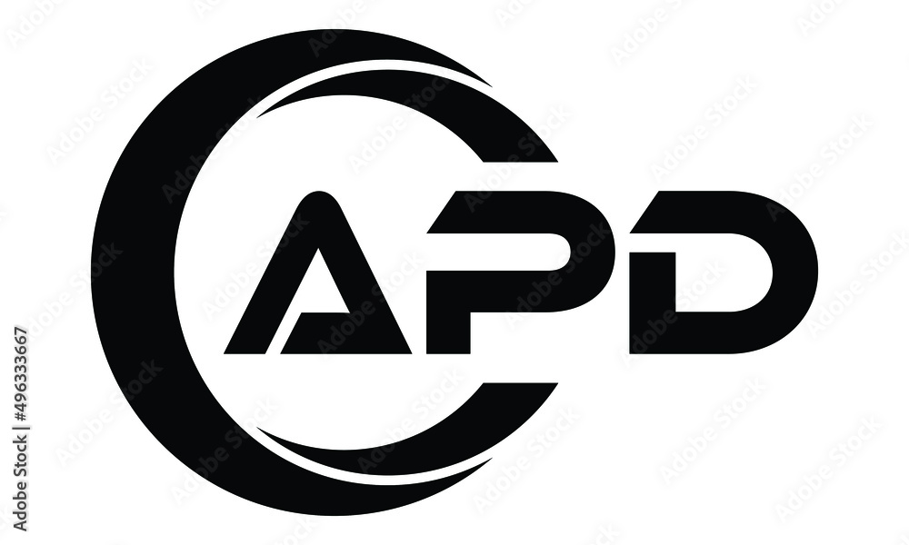 APD swoosh logo design vector template | monogram logo | abstract logo ...