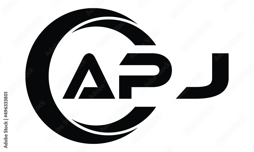 APJ swoosh logo design vector template | monogram logo | abstract logo ...
