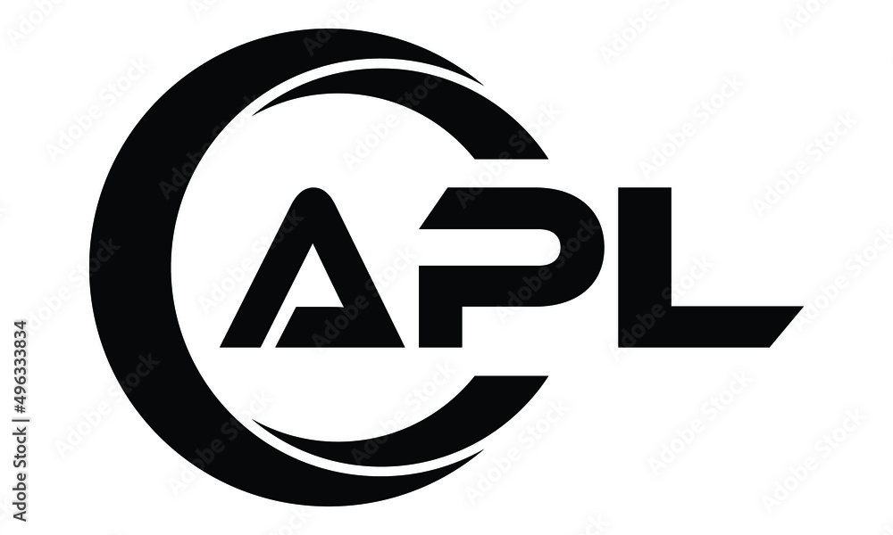 Vetor de APL swoosh logo design vector template | monogram logo ...