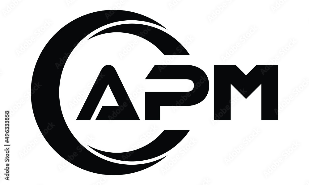 APM swoosh logo design vector template | monogram logo | abstract logo ...