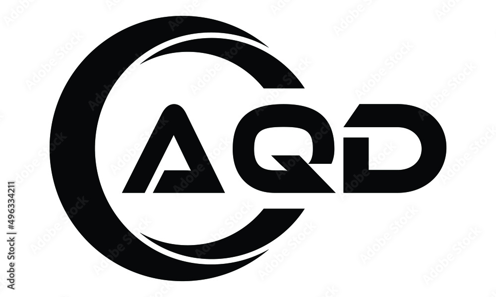 AQD swoosh logo design vector template | monogram logo | abstract logo ...