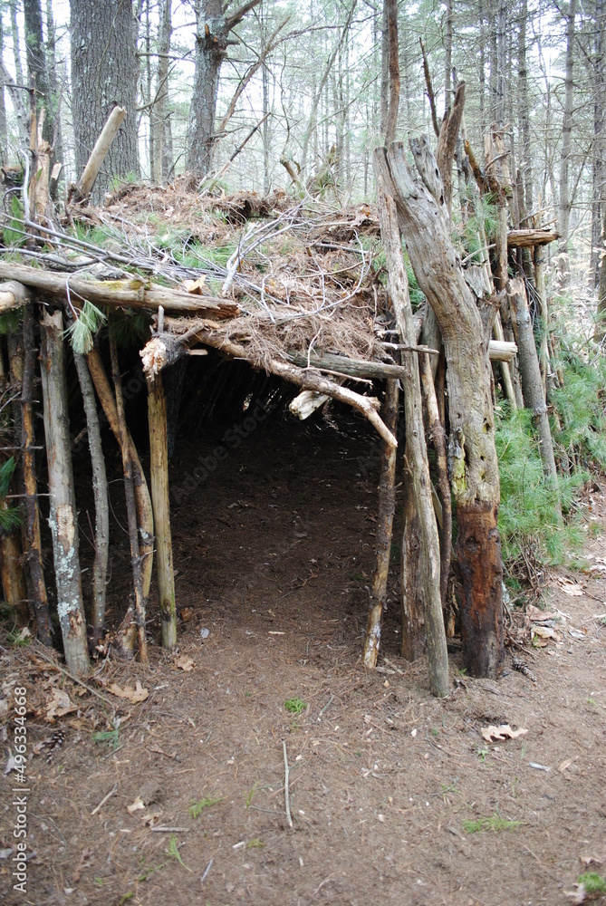 Primitive / Survival structure semi-permanent build with wind / privacy ...