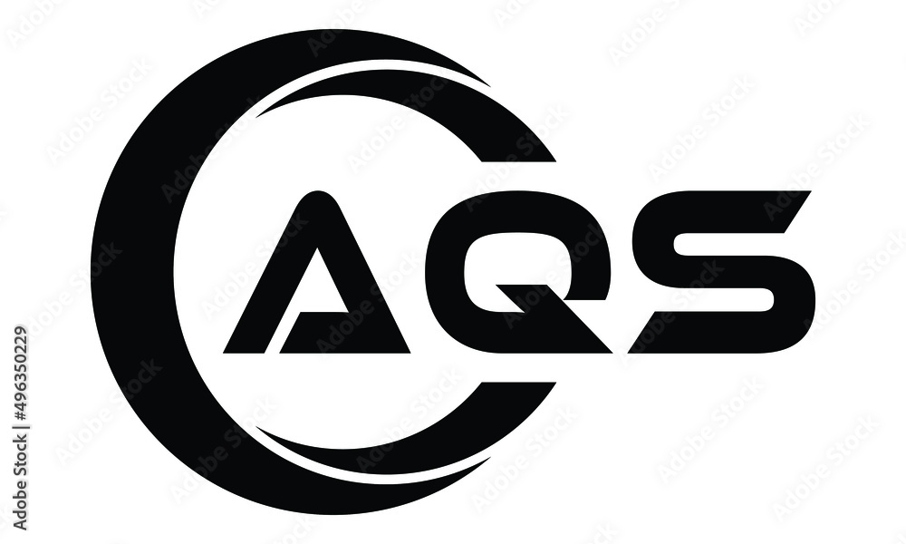AQS swoosh logo design vector template | monogram logo | abstract logo ...