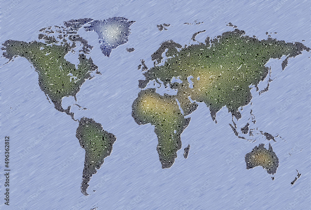 World map Stock Illustration | Adobe Stock