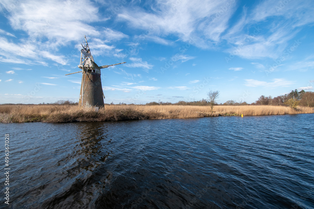 Turf Fen drainage pump/windmill at How Hill, Ludham, in the Broads ...