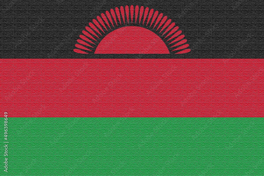 Malawi flag. MW national goverment logo. State banner of capital of ...
