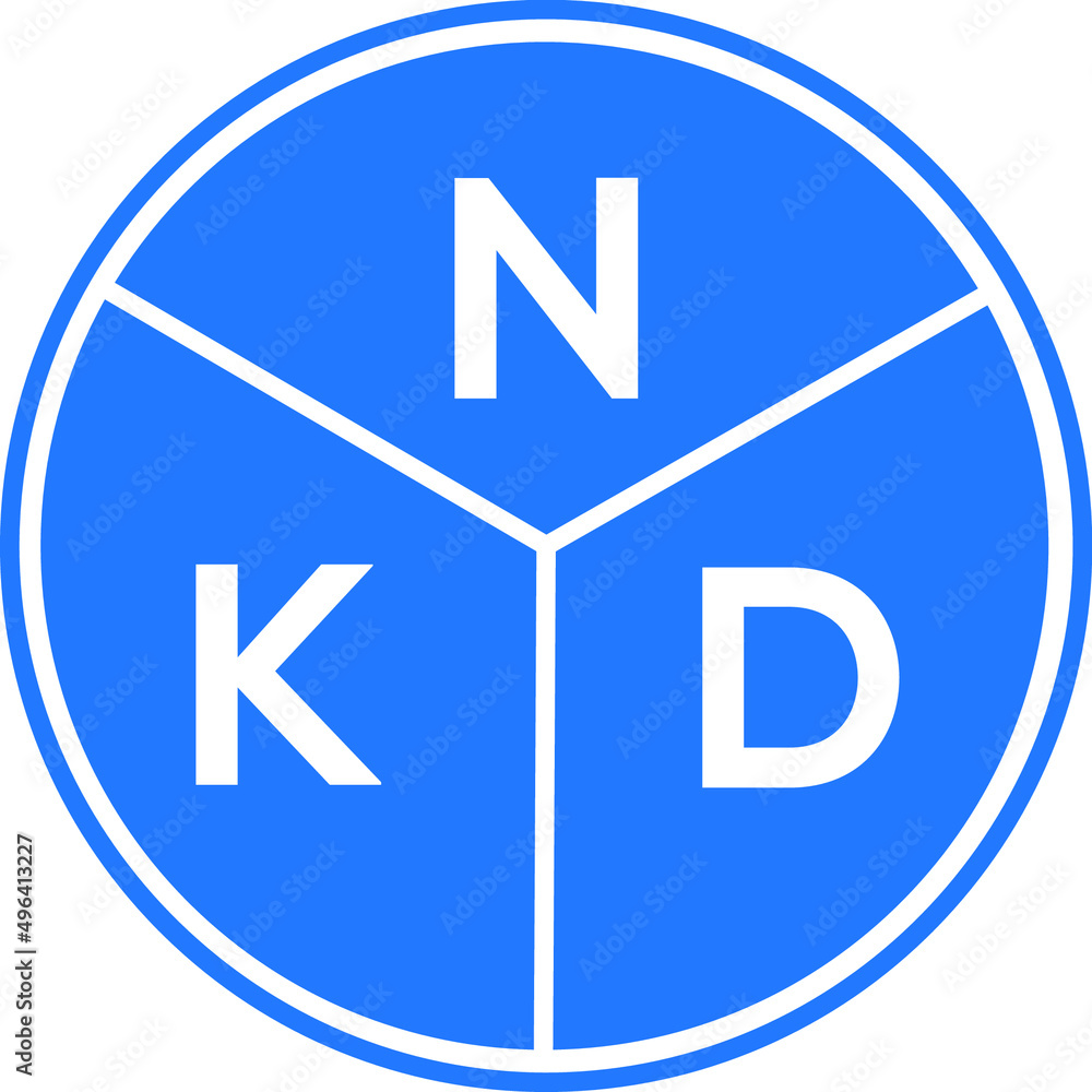 NKD letter logo design on white background. NKD creative circle letter ...