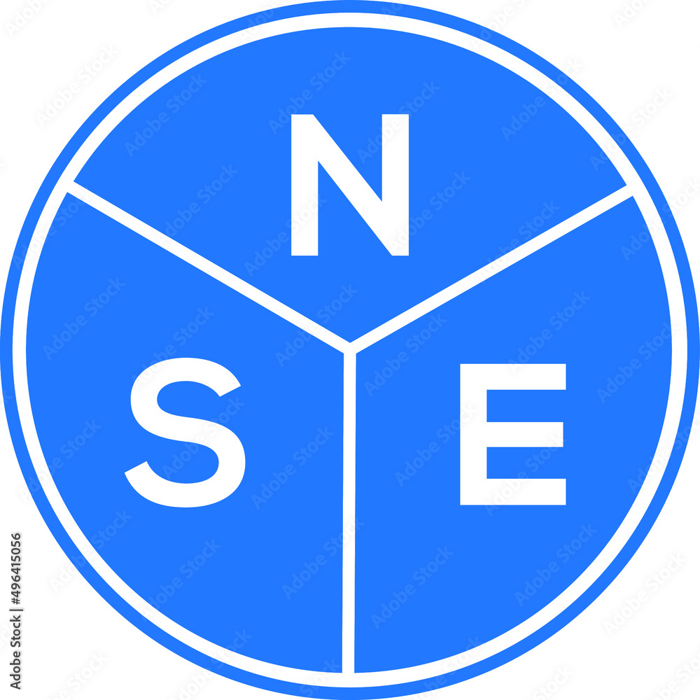 NSE letter logo design on white background. NSE creative circle letter ...