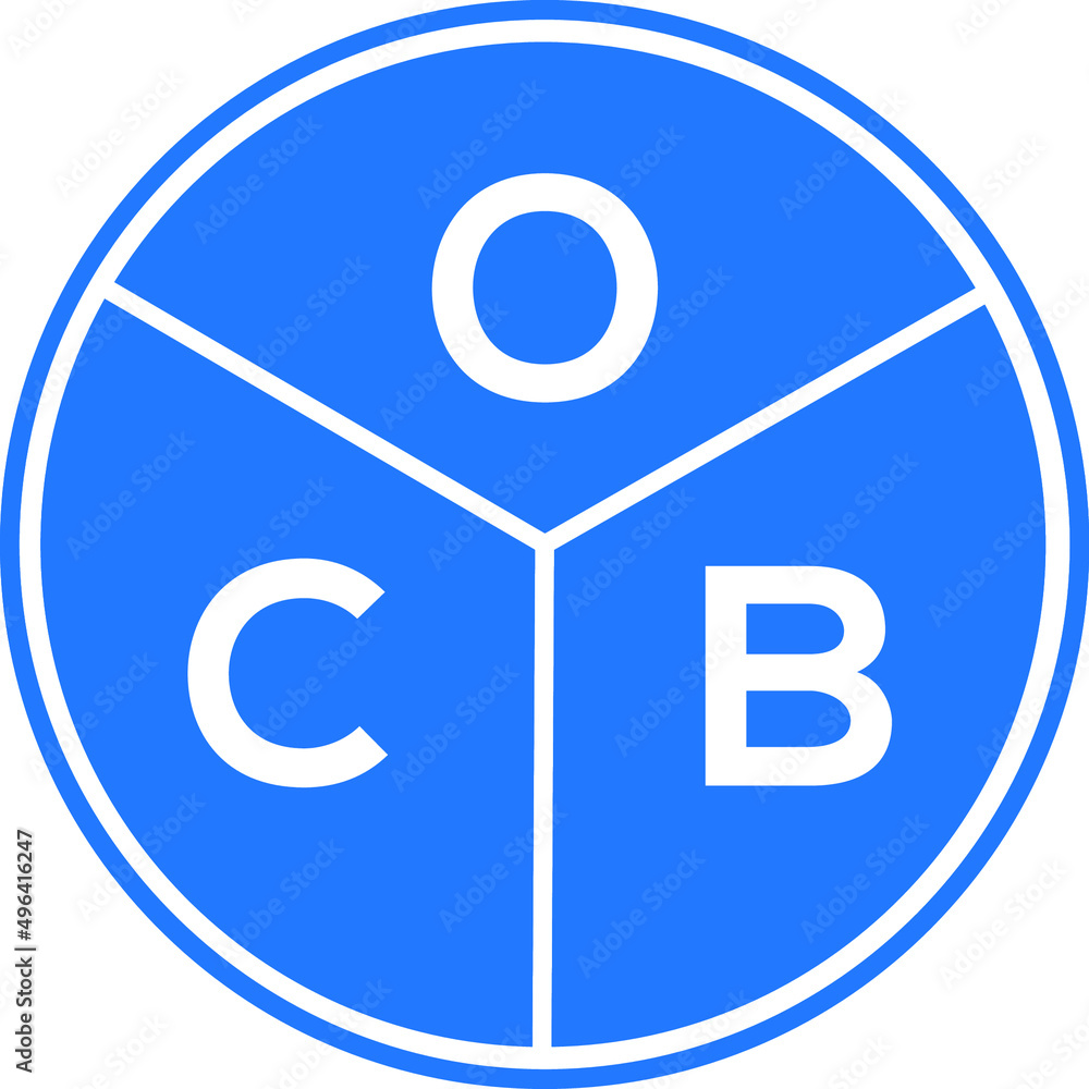 OCB letter logo design on white background. OCB creative circle letter ...