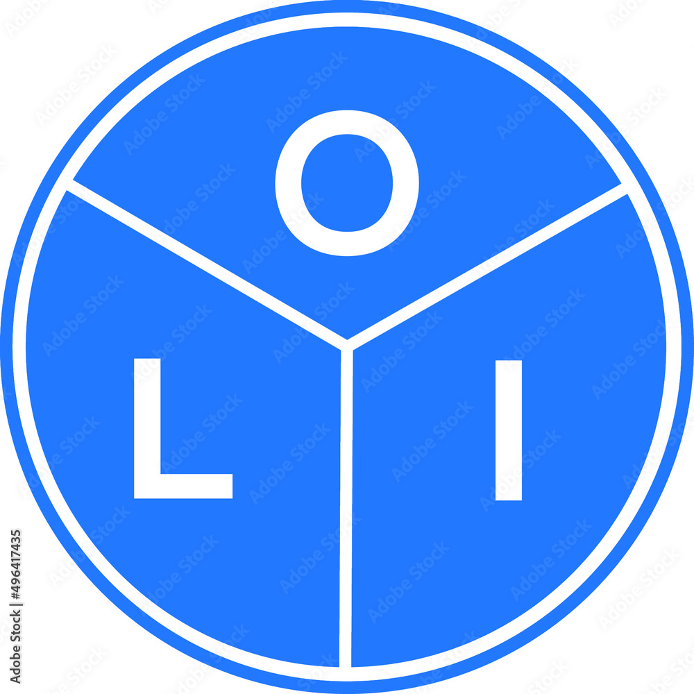 OLI letter logo design on white background. OLI creative circle letter ...