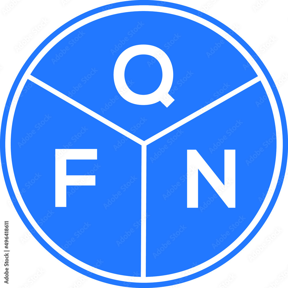 QFN letter logo design on white background. QFN creative circle letter ...
