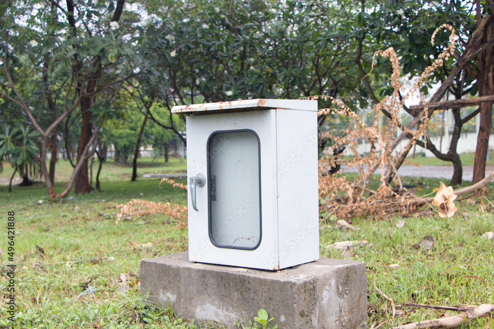 Temporary electrical control box outdoor for small business. Equipment ...