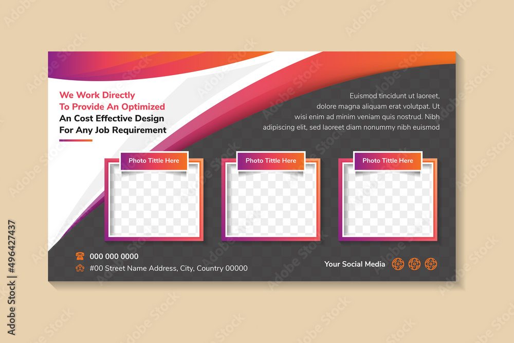 Job requirements program brochure template layout. Student practice ...