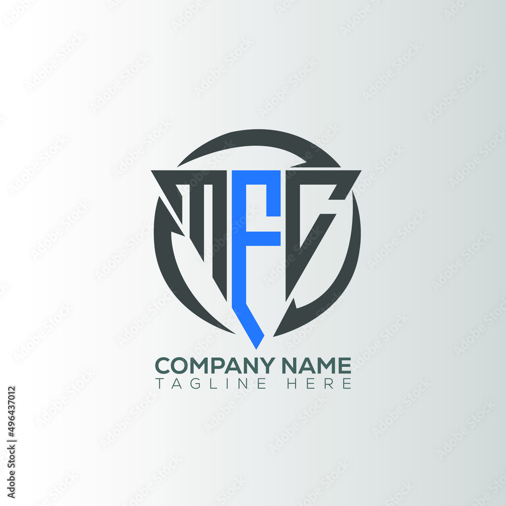 MFC letter logo design on white background.MFC creative initials letter ...