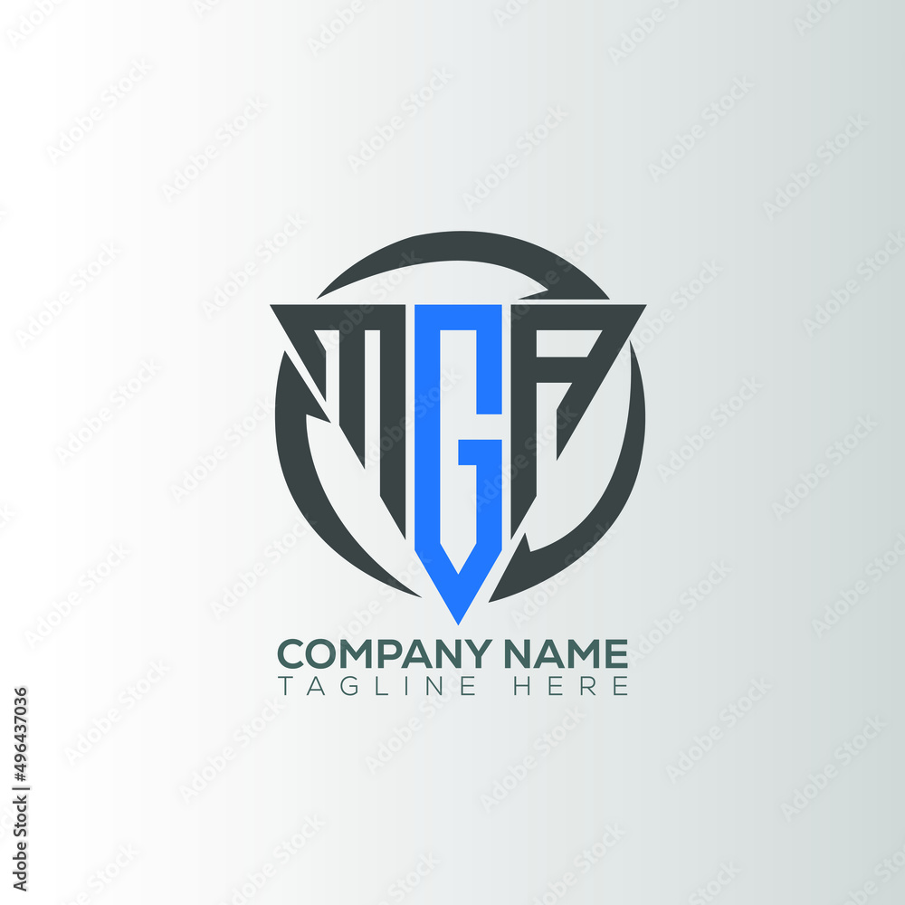 MGA letter logo design on white background.MGA creative initials letter ...
