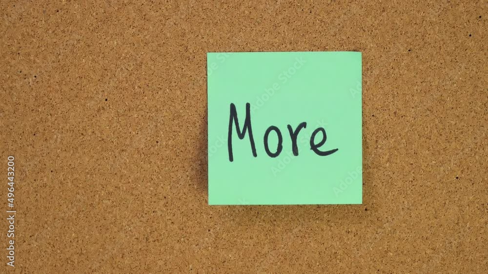 more Stick the sticker on the cork board. Top view of note board. Wall ...