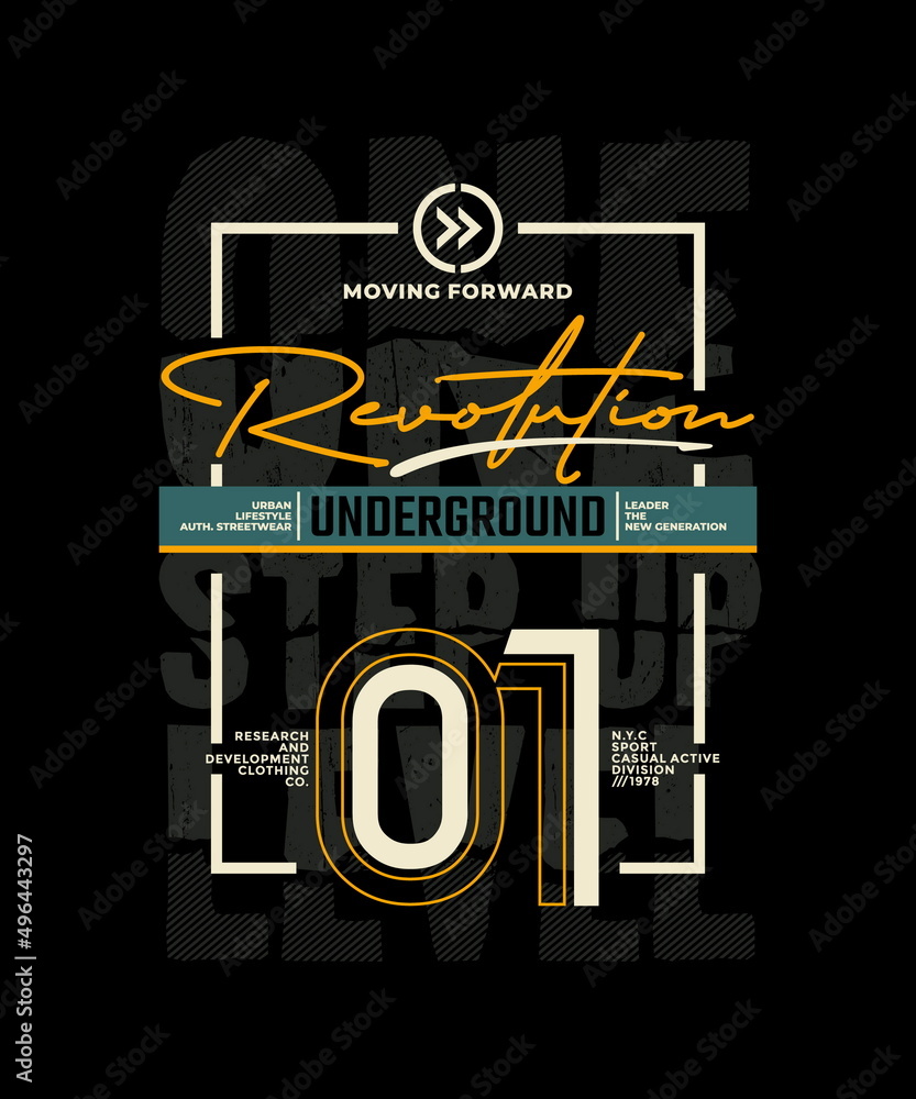 Revolution underground, one step up level, vector illustration ...