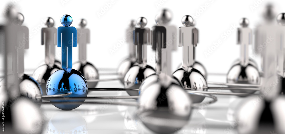 3d Human sign Stand out from the crowd and different creative idea ...