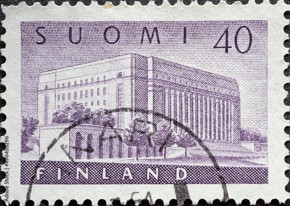 Finland - circa 1956: a postage stamp from Finland , showing the House ...