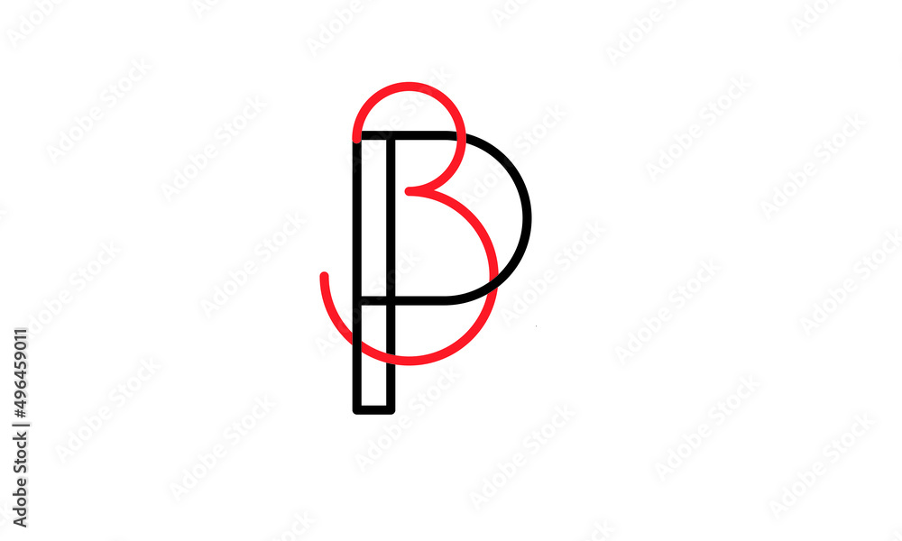 Letter Initial p3 Vector Logo Design Stock Vector | Adobe Stock