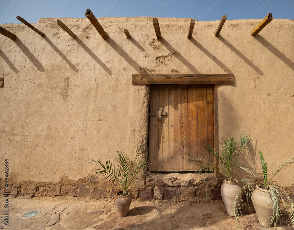 Interior views of the Al Ula old town ancient mud buildings, north ...