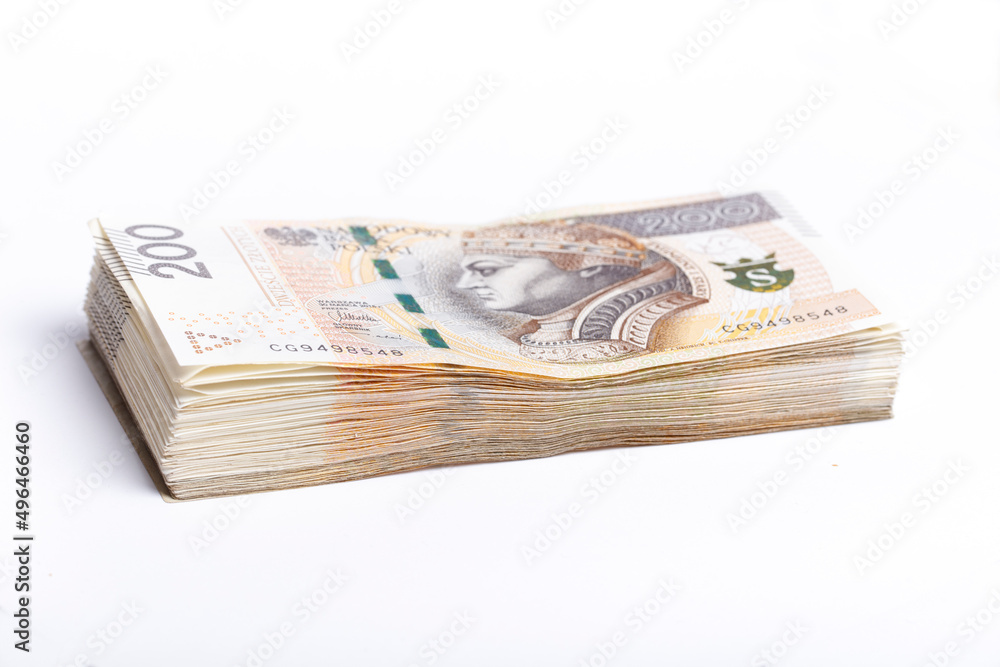 Stos polskich banknotow Stock Photo | Adobe Stock