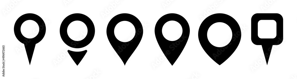 Location pin icon. Map pin symbol. Vector illustration Stock Vector ...