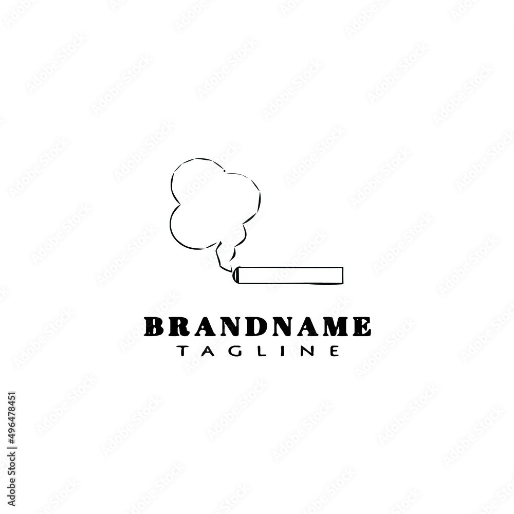 smoking logo icon design template vector illustration Stock Vector ...