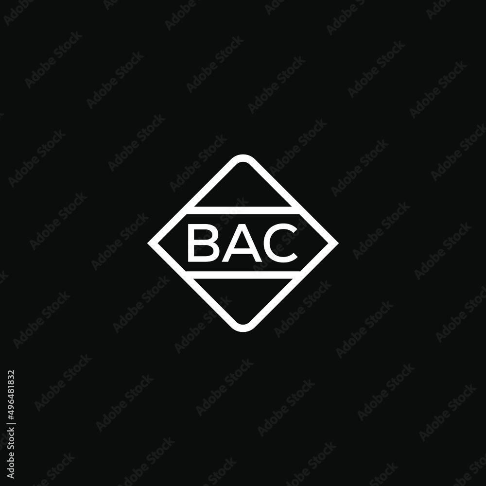 BAC letter design for logo and icon.BAC monogram logo.vector ...