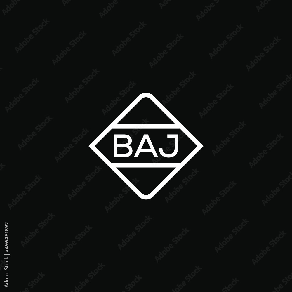 BAJ letter design for logo and icon.BAJ monogram logo.vector ...