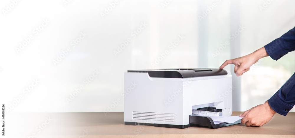 Printer, copier, scanner in office. Workplace ,photocopier machine for ...