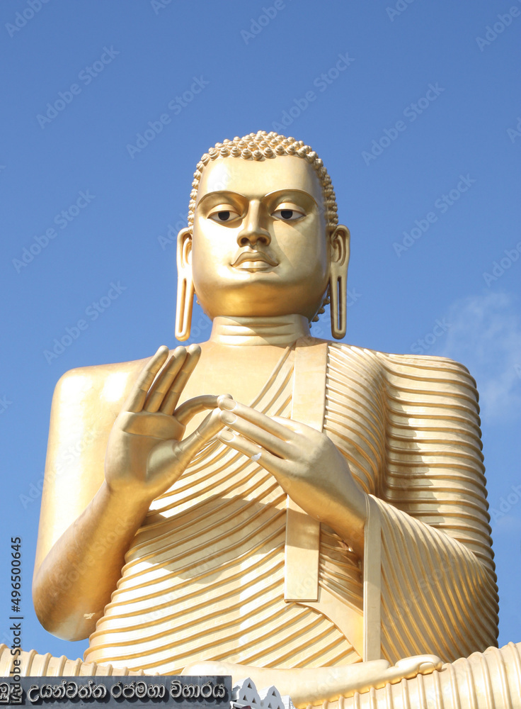 19th century golden Buddha (3o m tall) above the Golden Temple at ...