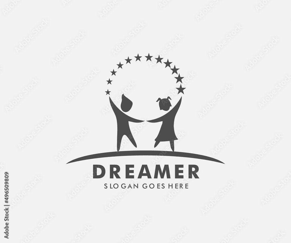 Child Reaching Star logo vector, Education logo designs template ...