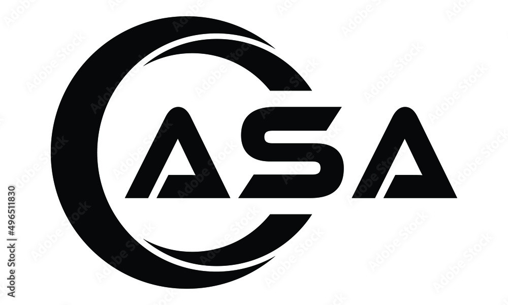 ASA swoosh logo design vector template | monogram logo | abstract logo ...